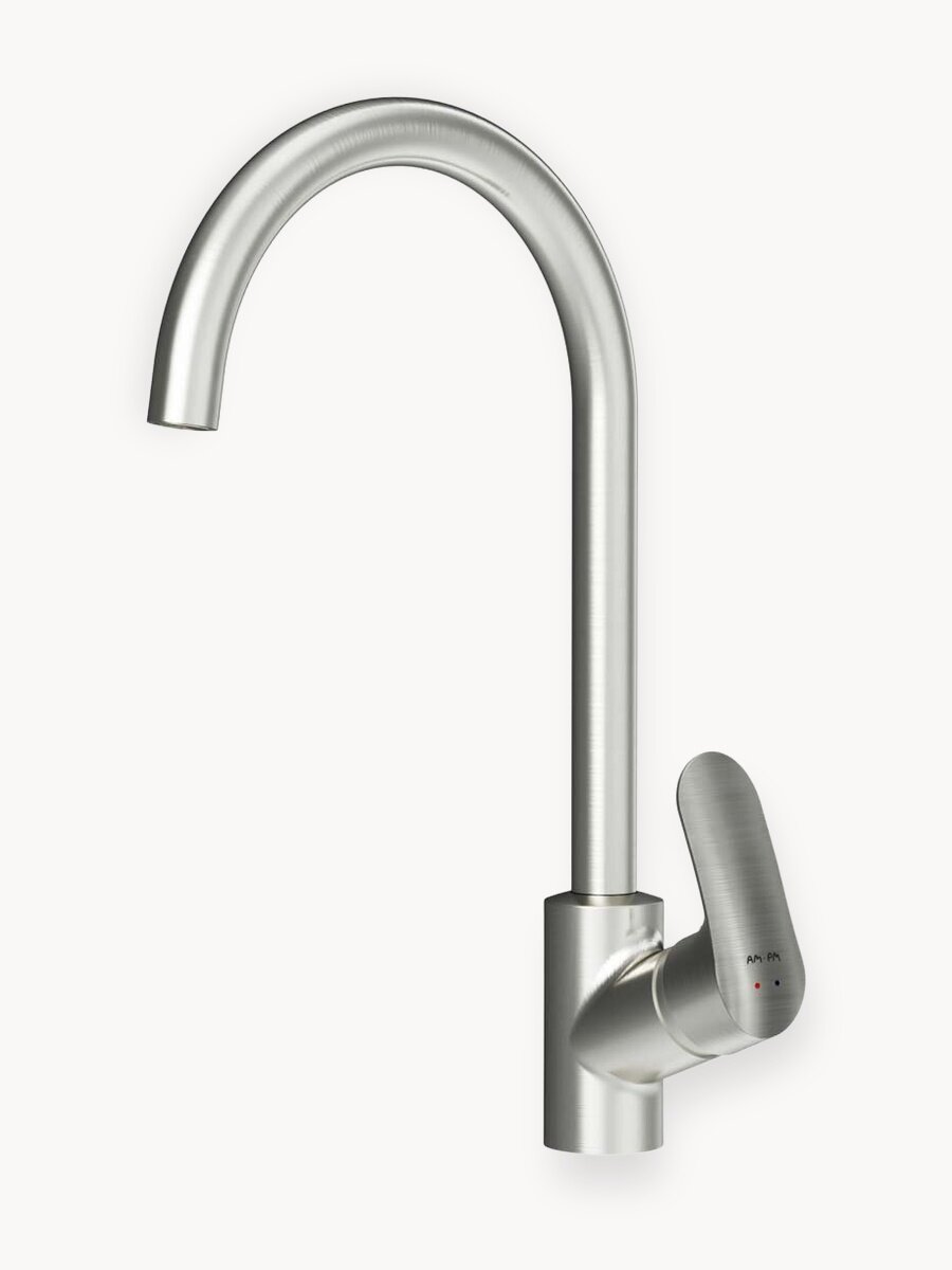 Смеситель для кухни AM.PM Like сатин, кран для мойки на кухню, латунь