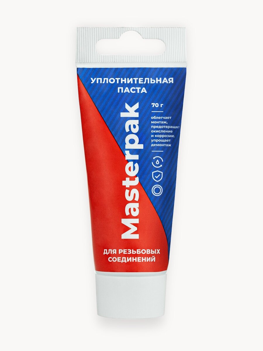 Комплект паста уплотнительная (вода, пар, 70 г) Masterpak + лён