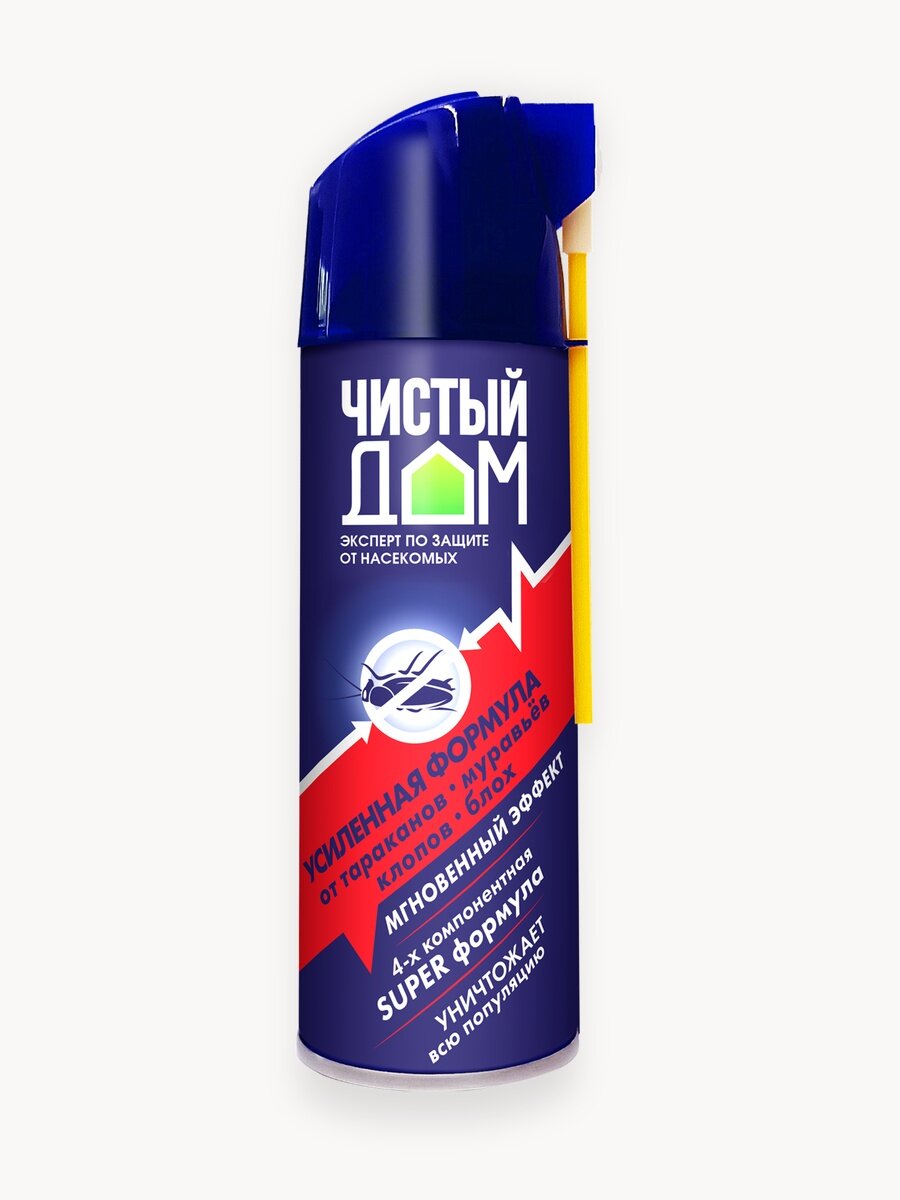 Аэрозоль супер "Чистый Дом" от насекомых усиленная формула, 400мл