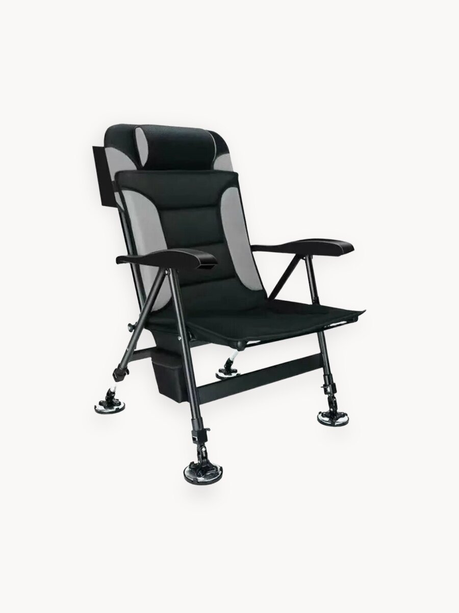 Раскладное кресло для кемпинга 64x62x93 см, алюминиевый каркас с тканевым сиденьем для отдыха на природе