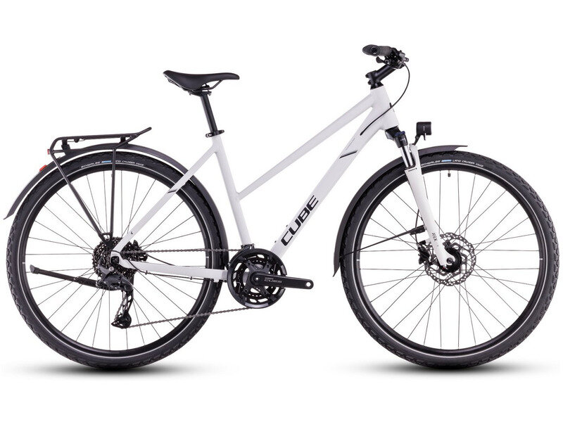Женский велосипед Cube Nature Pro Allroad Trapeze, год 2025, цвет Белый-Серый, ростовка 21