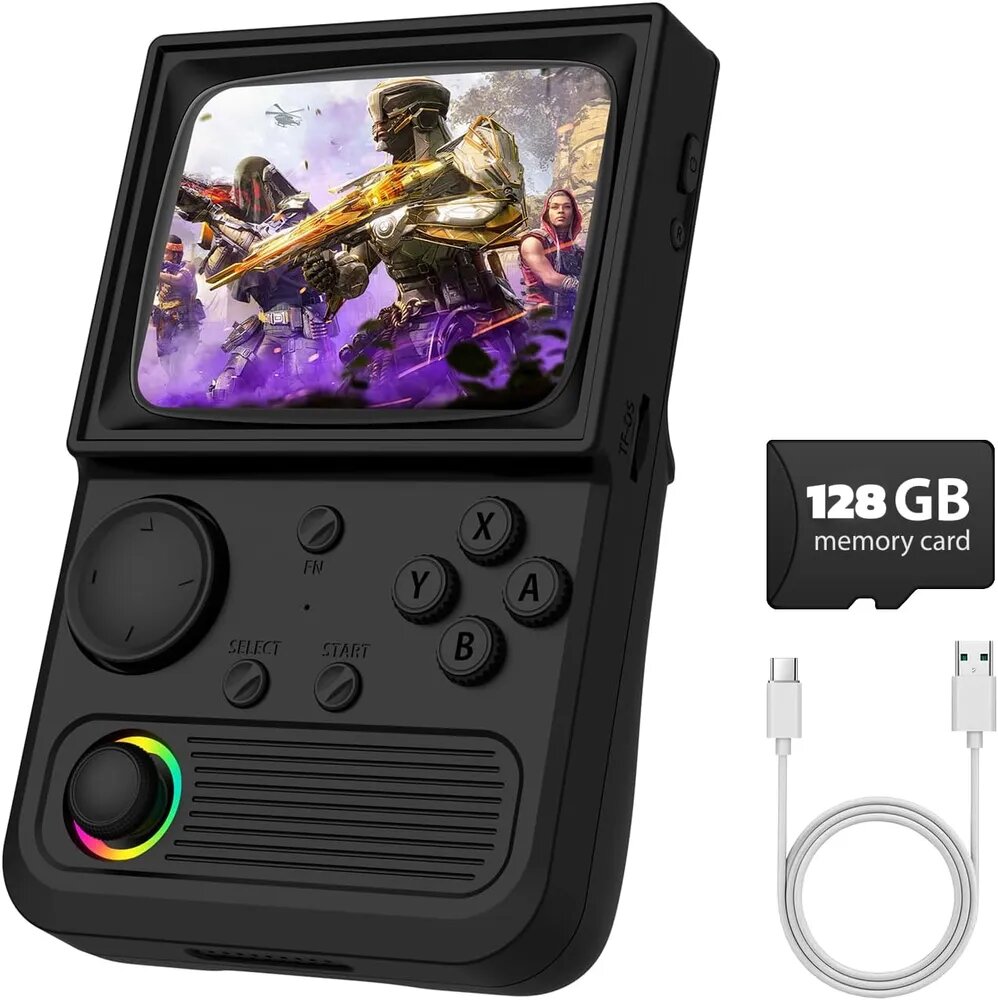 R36T Игровая приставка, 128G / 18000 + ретро игры, 3500 мАч, 3.5 Inches