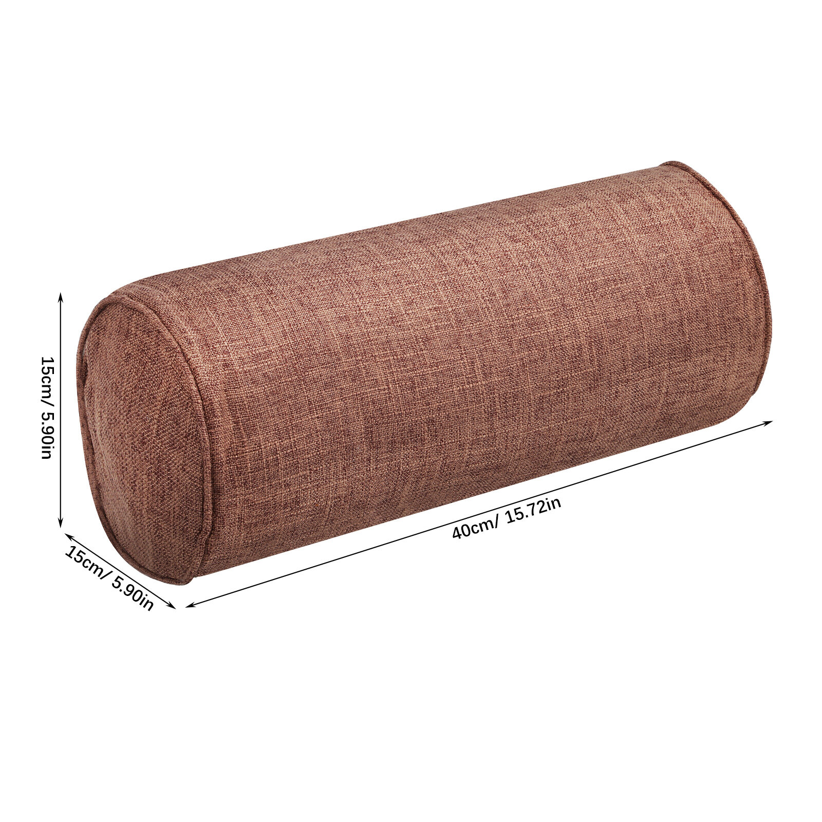 Подушка Для Йоги Цилиндр Кофейного Цвета 40.00X15.00X15.00Cm