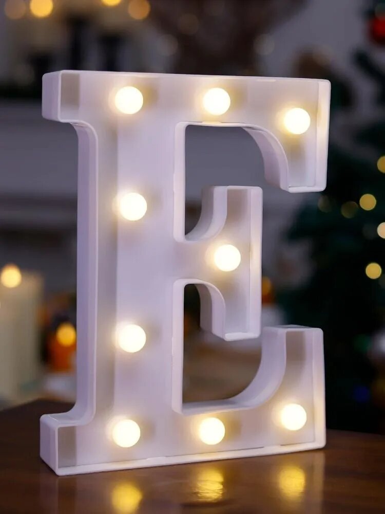 Светящаяся LED-буква A-Z, 16 см,"E"
