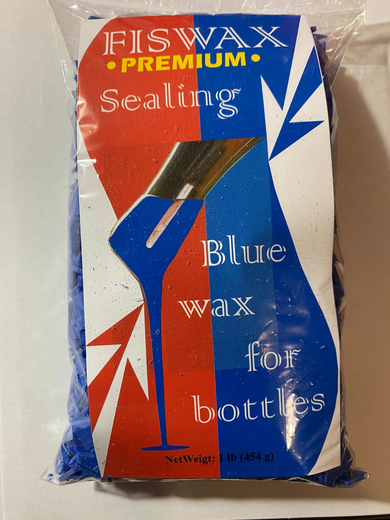Синий укупорочный воск от компании fiswax (454 гр.)