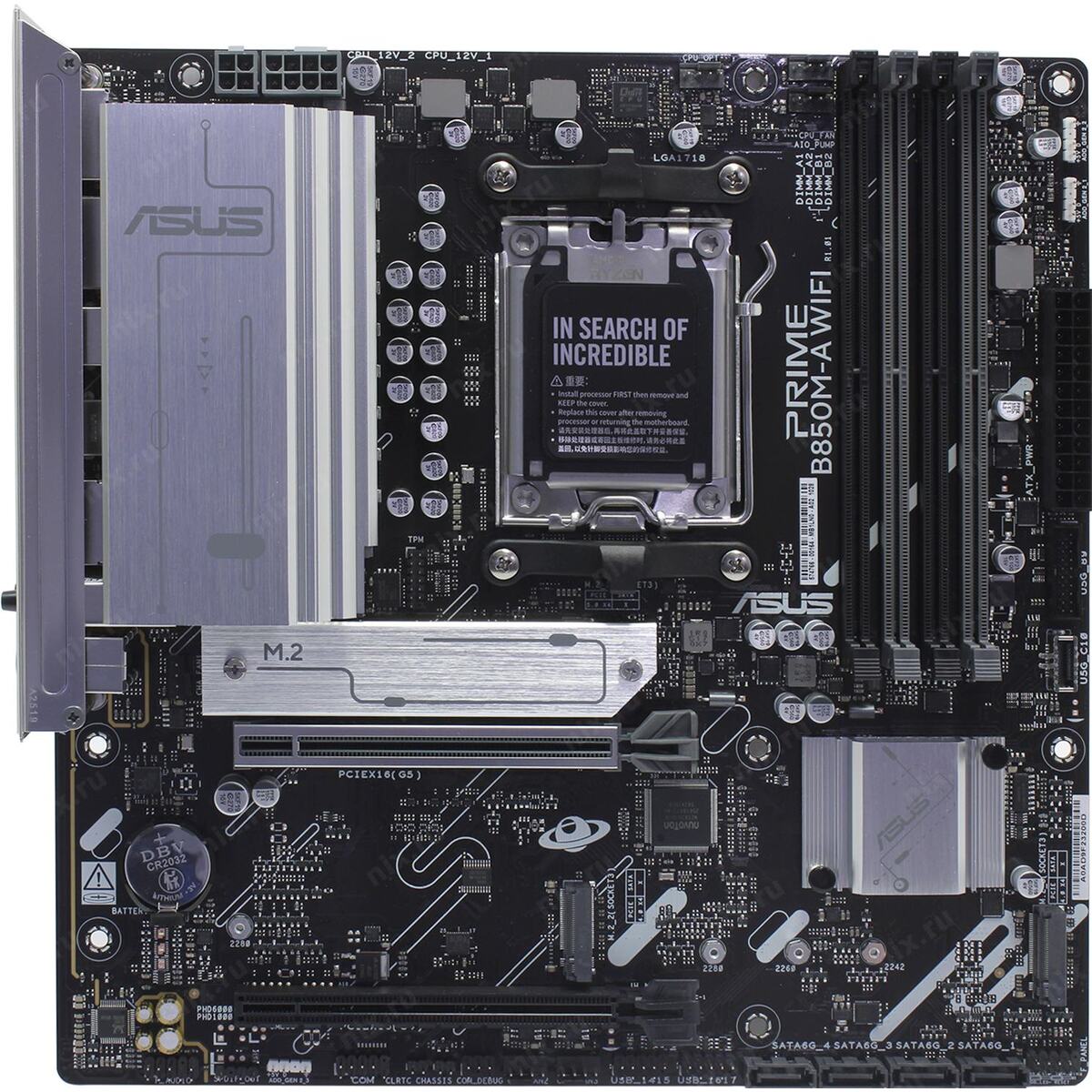 ASUS PRIME B850M-A WIFI (RTL) AM5 B850 2xPCI-E HDMI+2xDP 2.5GbLAN+WiFi+BT SATA MicroATX 4DDR5 — фото 1