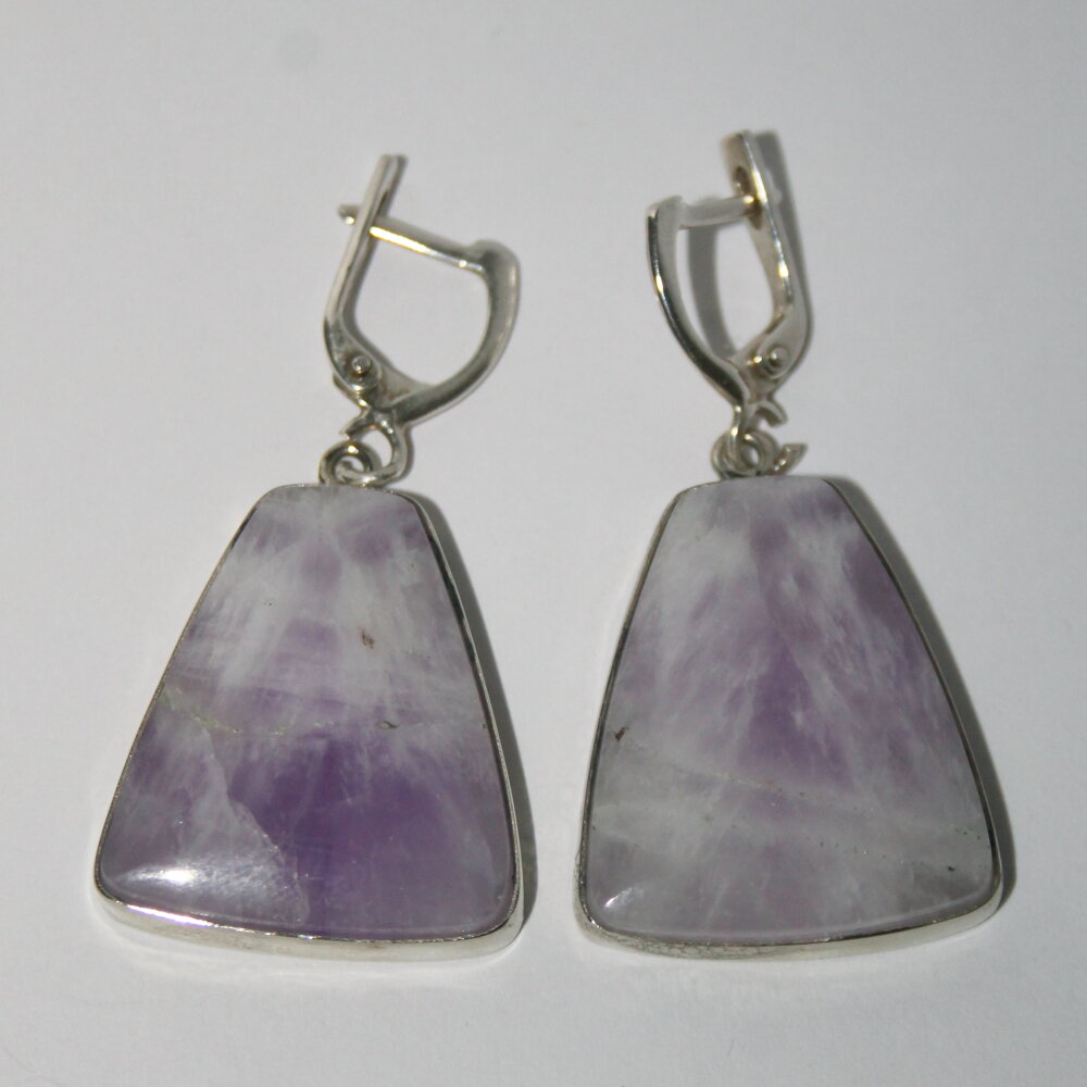 Серьги с подвесками True Stones, флюорит