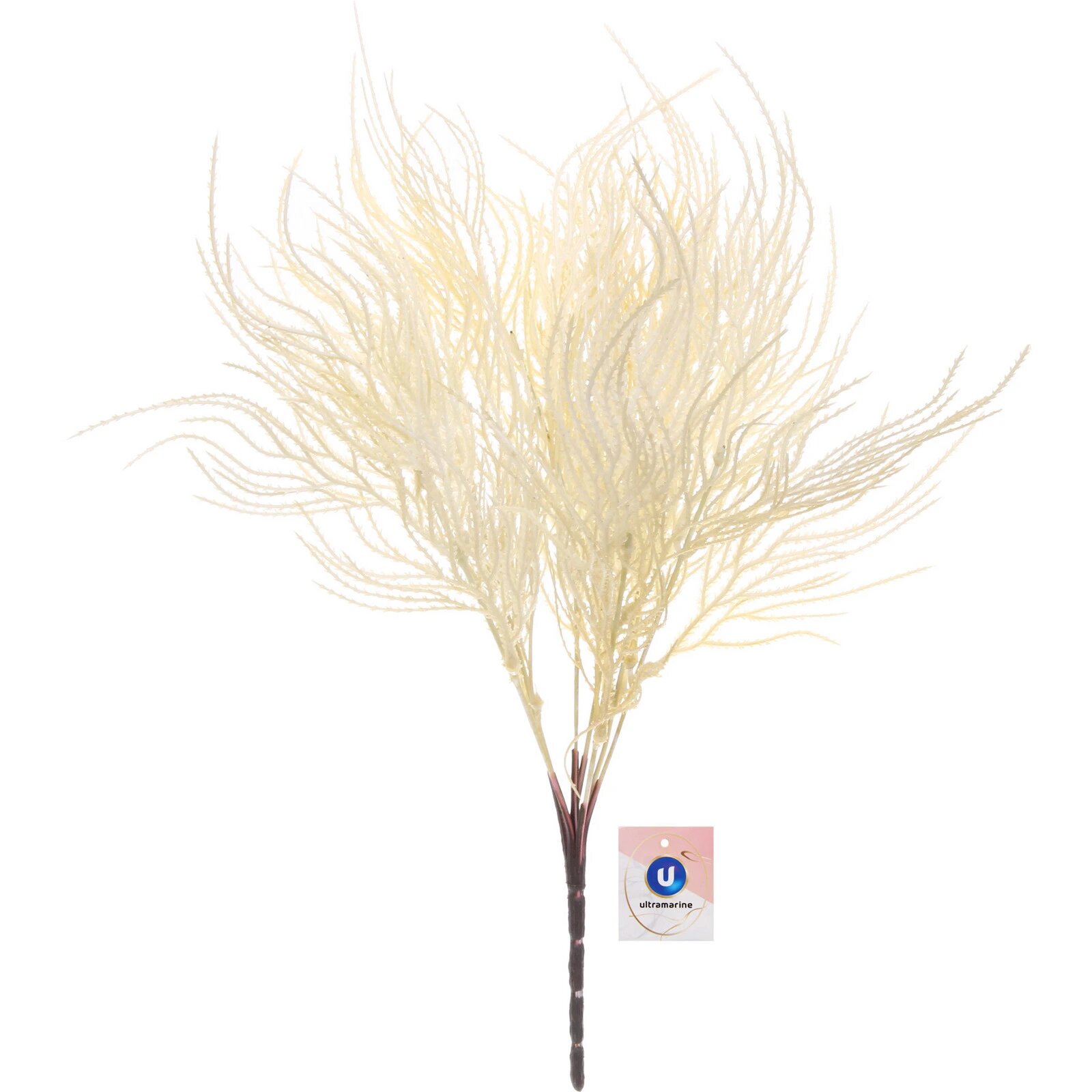 Искусственная ветка «Волшебные травы» 40 см, цвет белый/кремовый, для декора интерьера