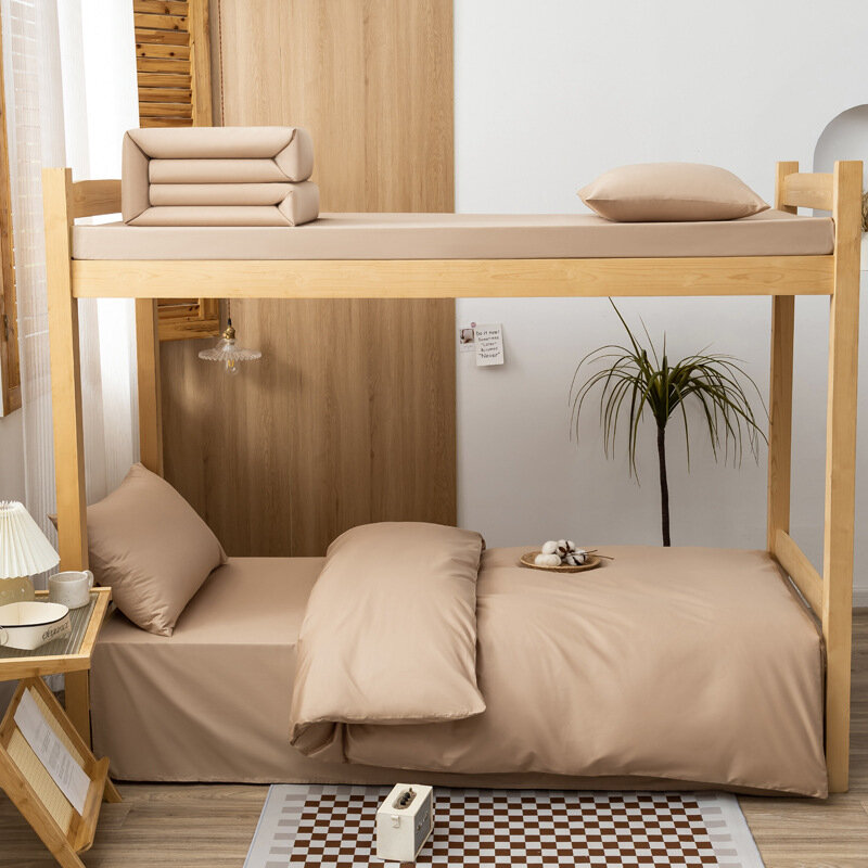 Трехкомпонентный комплект постельного белья для студенческого общежития, односпальное постельное белье, полный комплект, шестикомпонентный набор для общежития, оптовая продажа, свежий чистый хлопок