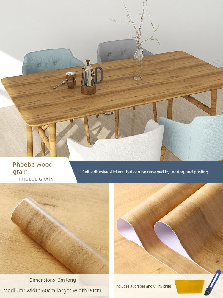 Наклейки на столешницы с текстурой под дерево, водонепроницаемые, маслостойкие, термостойкие, самоклеящиеся,