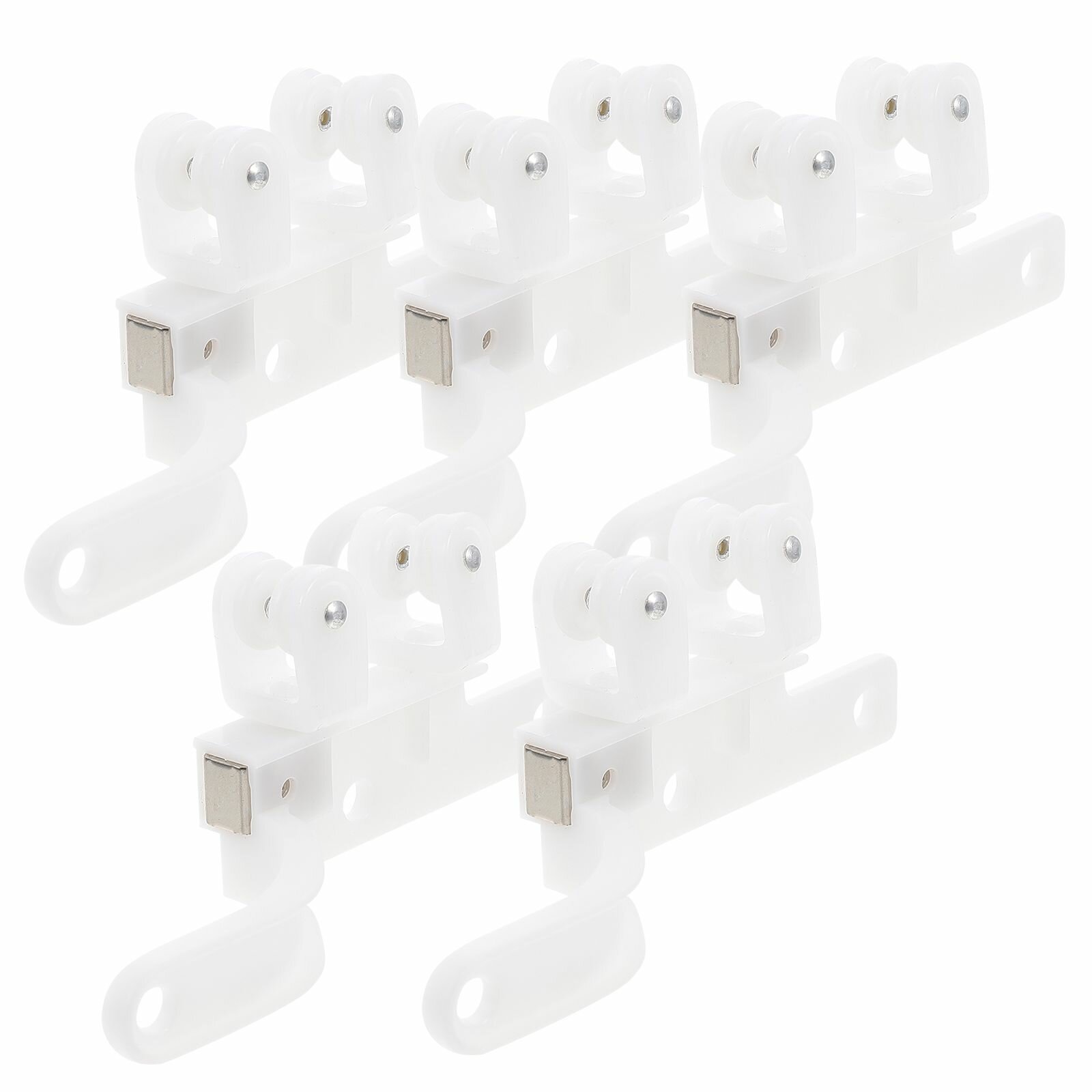 Скользящие магнитные ролики для штор белого цвета, 10 пар, для школ и учебных заведений