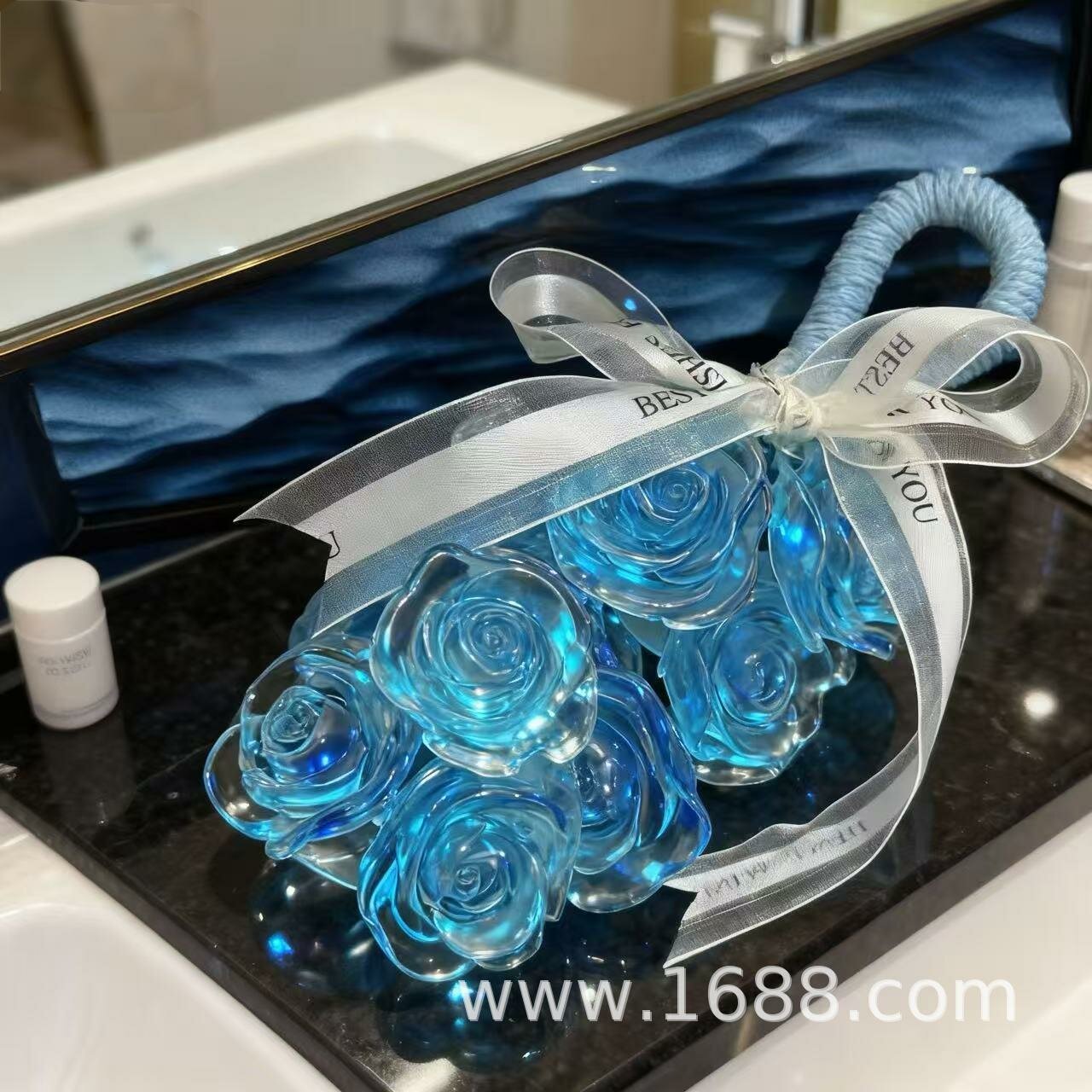 Новый кристальный розовый мыло, подарок на день рождения, декор для ванной, мыльная нить, креативный и веселый персонализированный сувенир