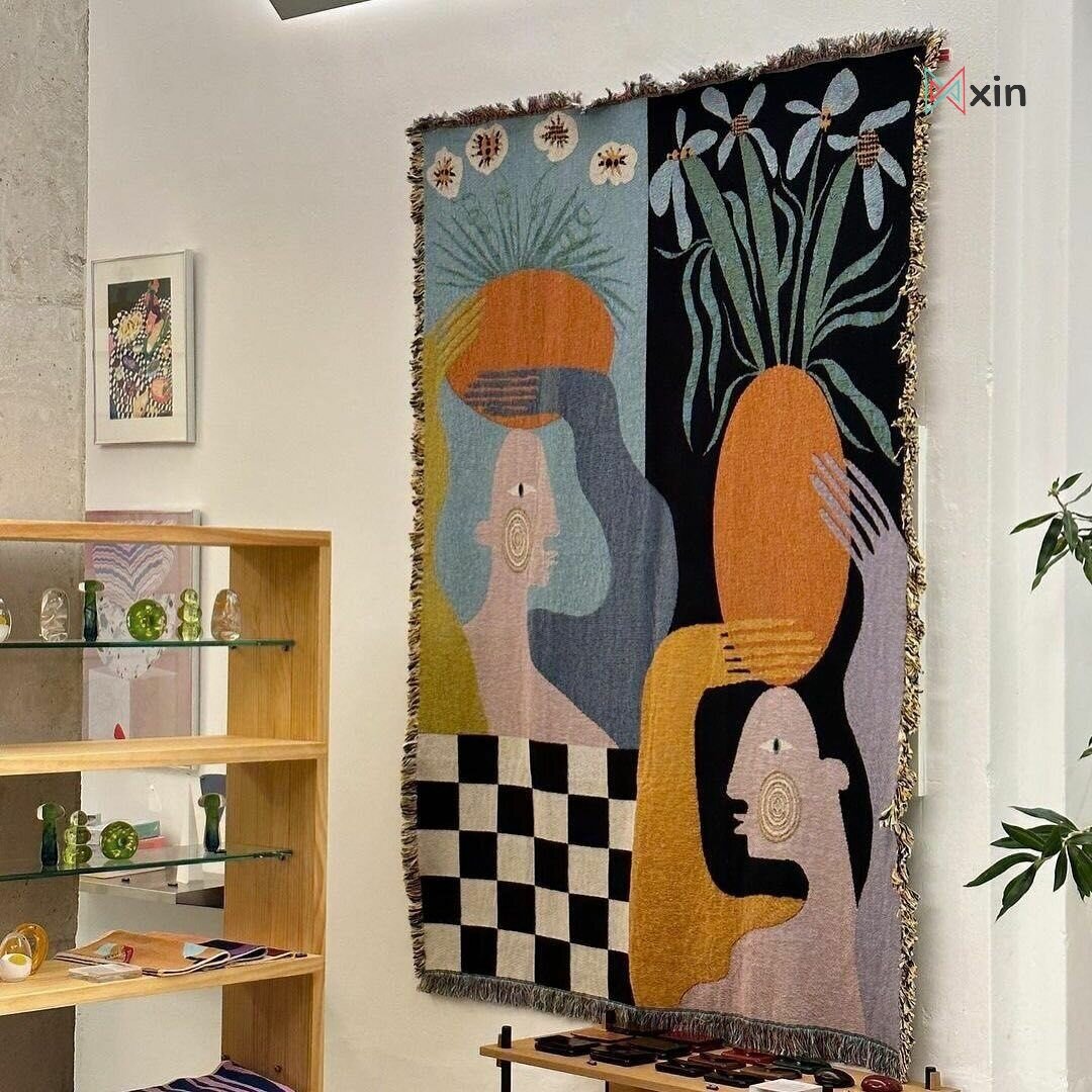Гобелен, одеяло для отдыха, покрывало для дивана, покрывало-плед,130×180cm