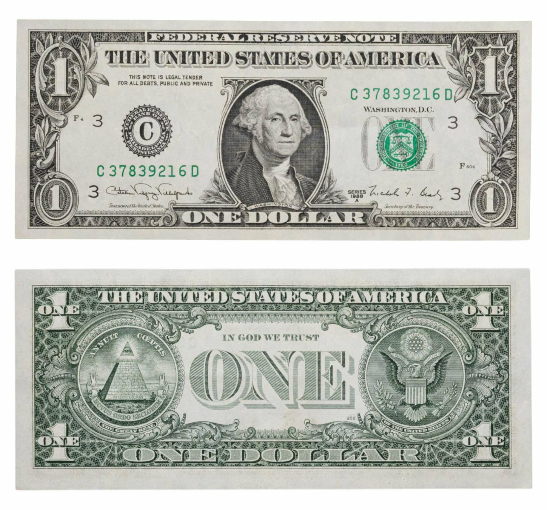 США 1 доллар 1988A Pick 480b C-Филадельфия