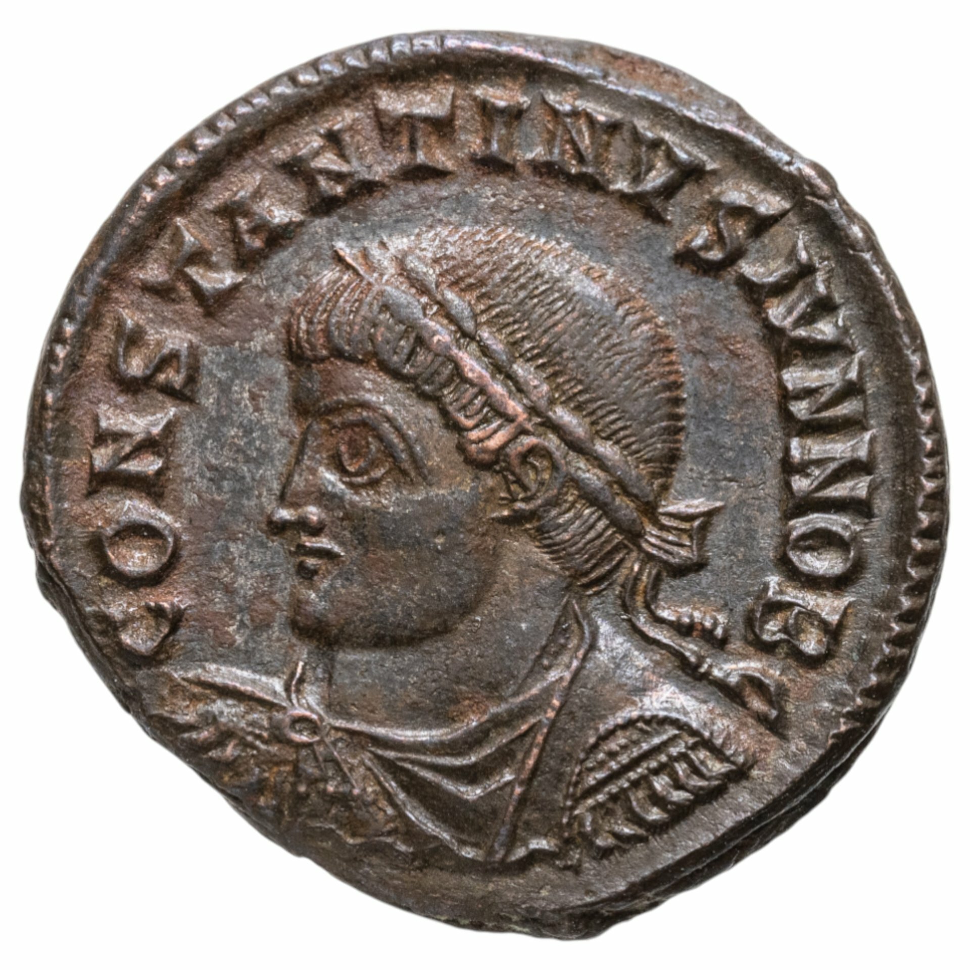 Римская империя, Константин II, 317-340 годы, Нуммий , Медь, в сохранности XF