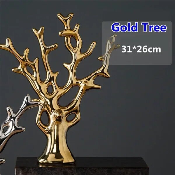Керамические фигурки оленей/лебедей Gold Tree