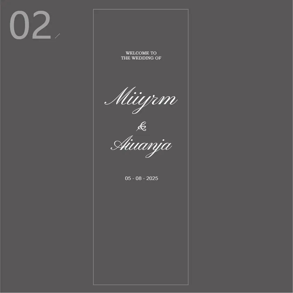 Свадебные таблички Miiyrm & Aliianja 05.08.2025, без подставок