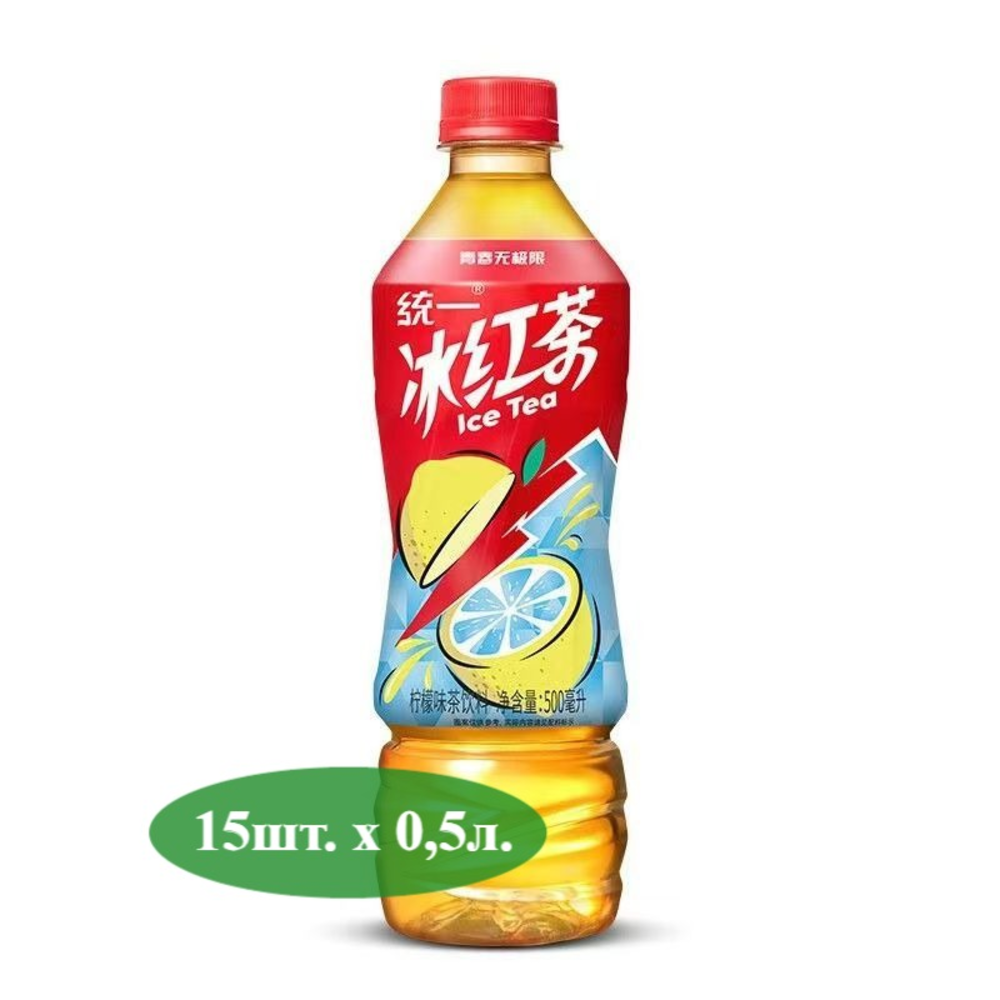 Напиток б/алк негаз. китайский черный холодный чай UNI PRESIDENT со вкусом лимона ПЭТ 0,5л х 15шт.