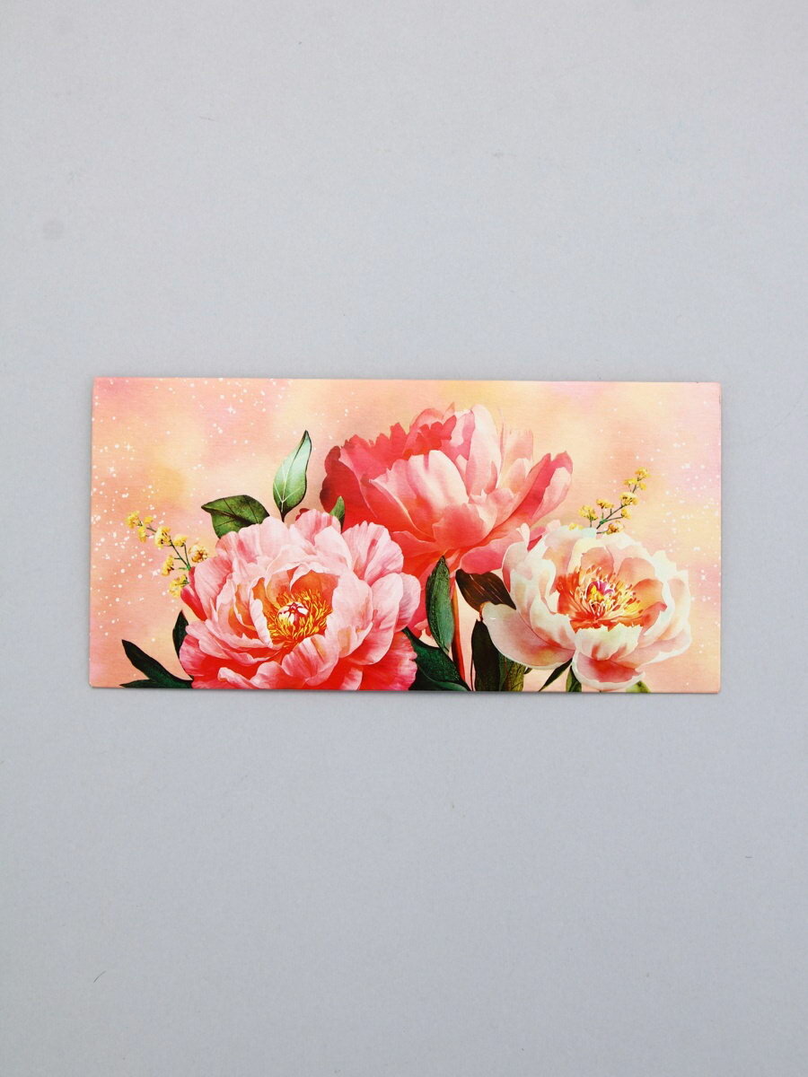 Конверт для денег "Цветы", 16.5 x 8 см, размер упаковки: 16.5 x 8 x 0.1 см, 10 шт.