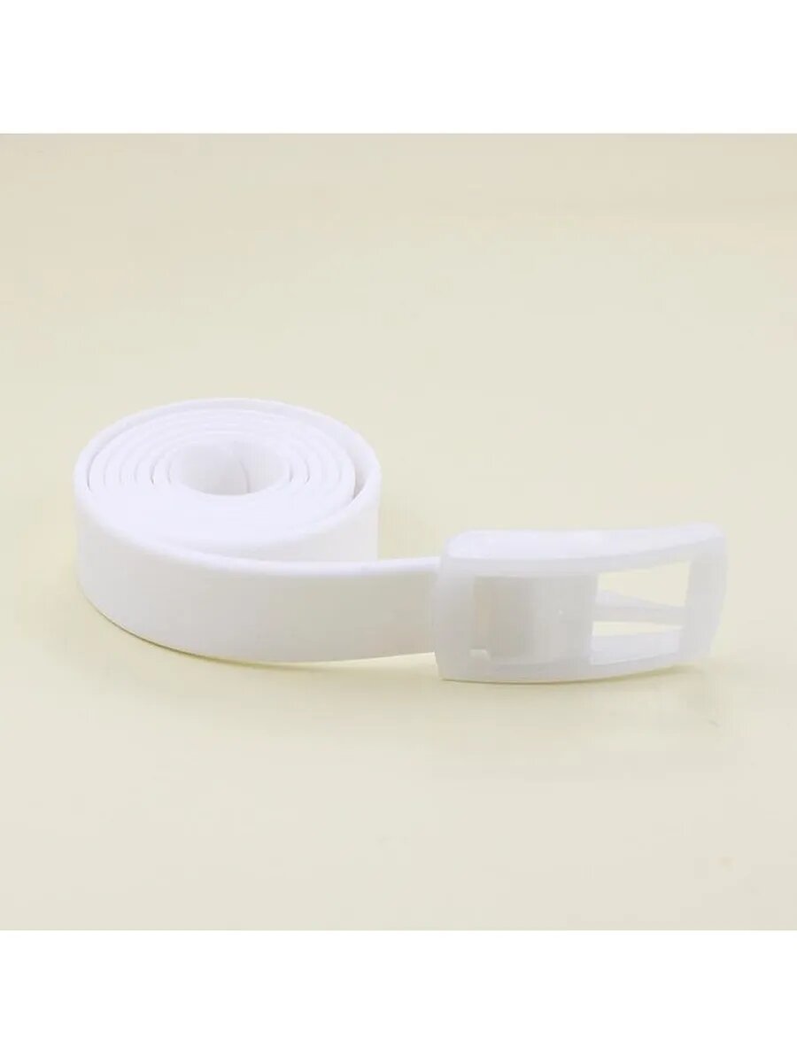 Ремень силиконовый-белый, 125см, OPP пакет