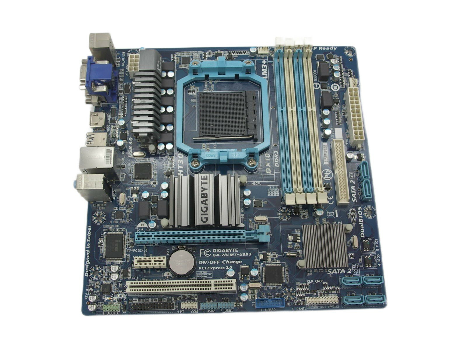 Материнская плата S-AM3+ Gigabyte GA-78LMT-USB3 rev.4.1, AMD780/4xDDR3/USB3.0/VGA/DVI/HDMI/SATA/Sb/Lan/mATX FX8xxx