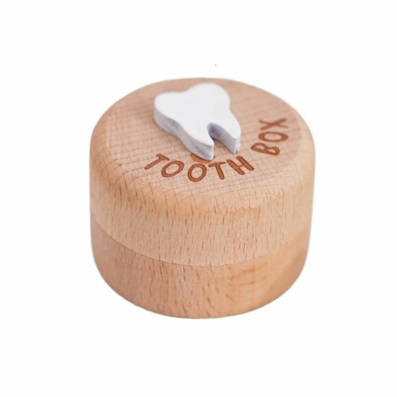 Деревянная коробочка для хранения молочных зубов