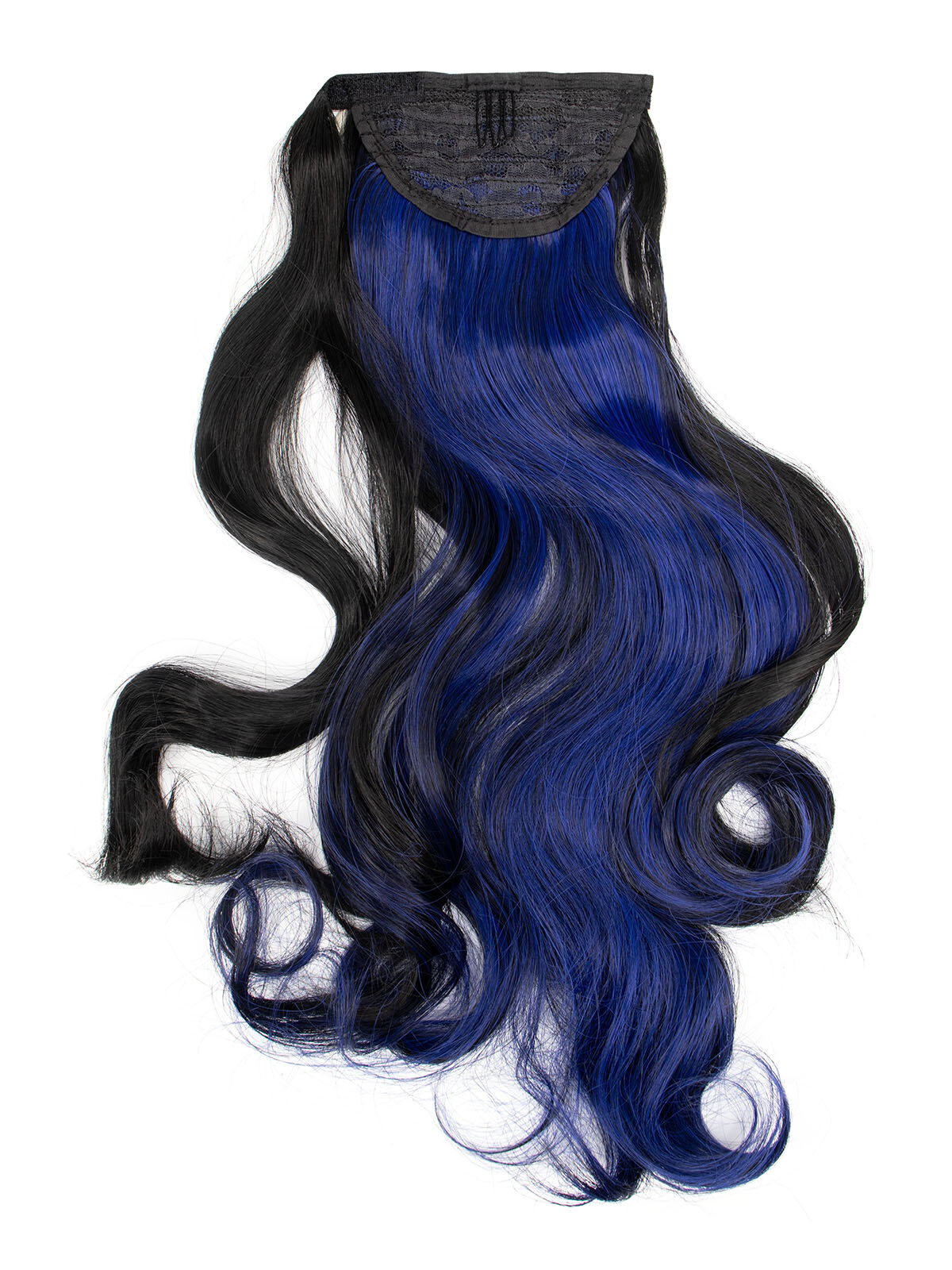 Hairshop Хвост на липучке HairUp! цвет 1B/С 22 52 см (75гр) SF (Черный/Синий)