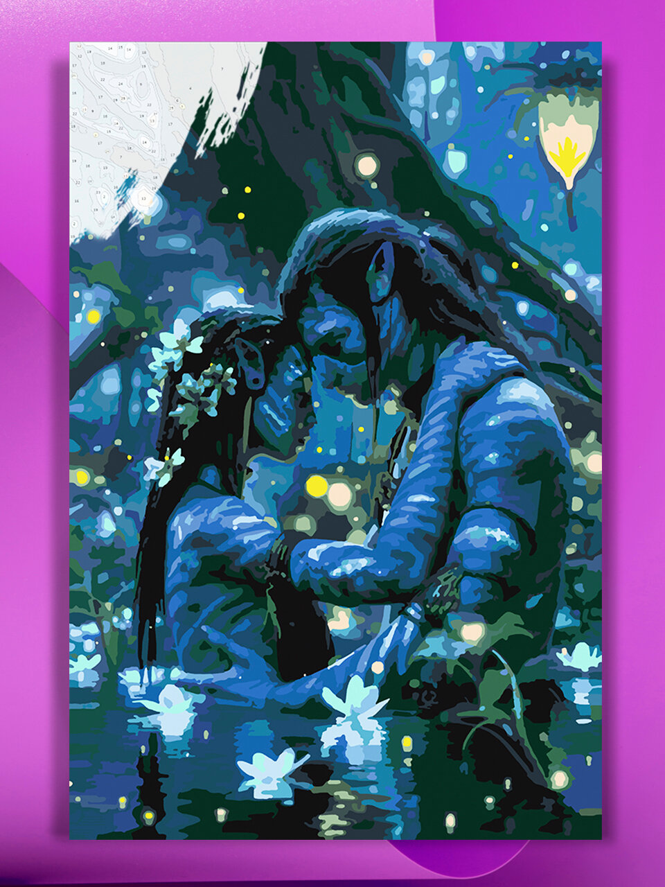 Картина по номерам на холсте Аватар 3 - Джейк и Нейтири, 40 х 60 см