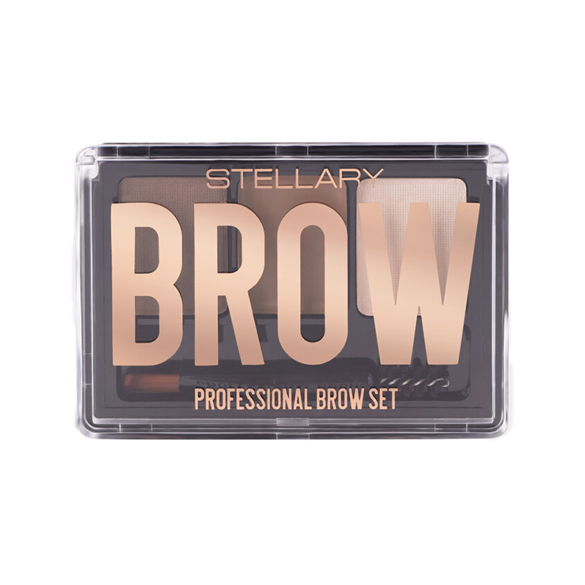 Набор для бровей STELLARY PROFESSIONAL BROW SET тон 01 Brunette