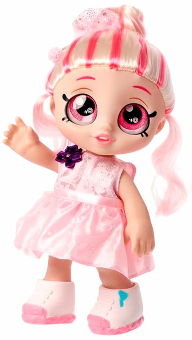 Детская музыкальная кукла "Любимая подружка" с подвижными руками и ногами, пластиковая куколка в одежде для девочки, звуковые эффекты: поёт песенку, можно причесывать, высота 28 см