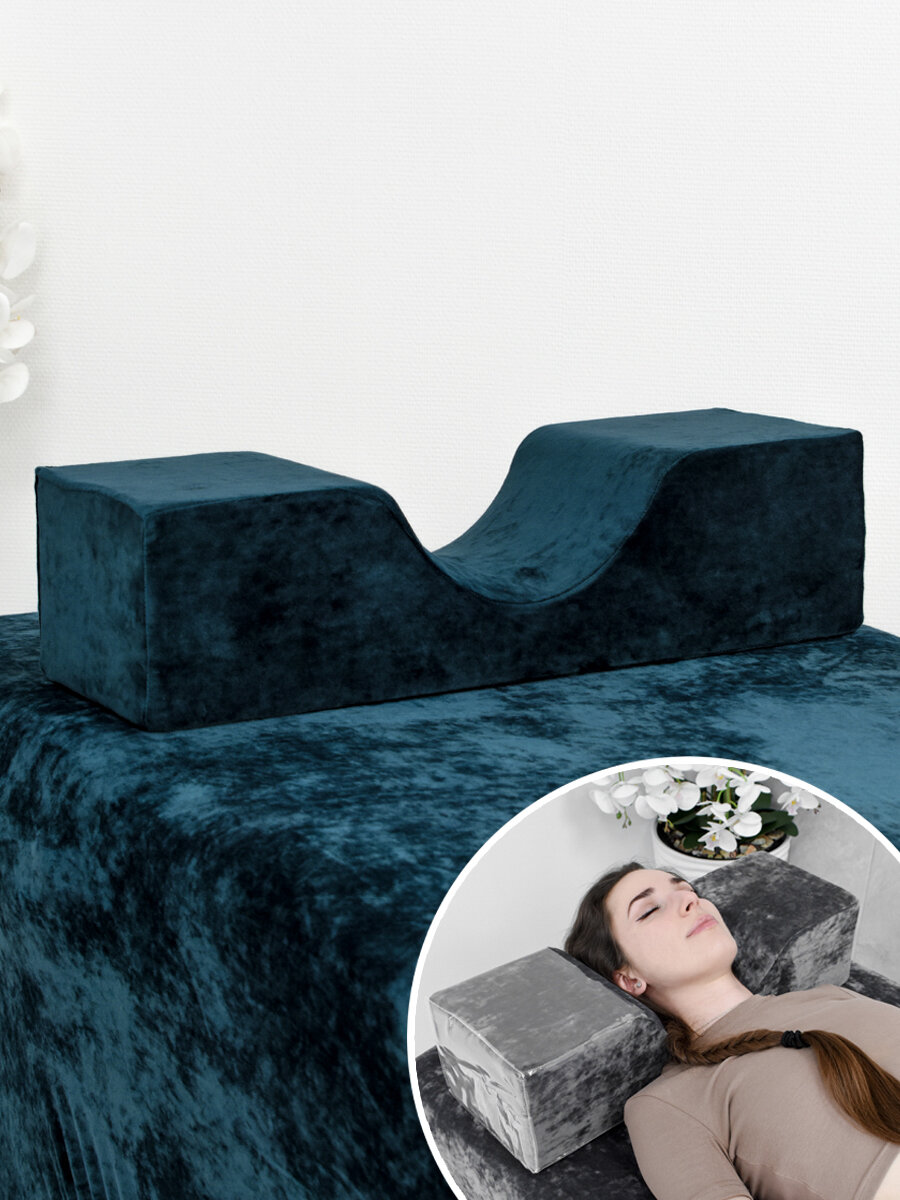 Подушка лешмейкера под голову для ресниц, для лэшмейкера, темно-бирюзовый