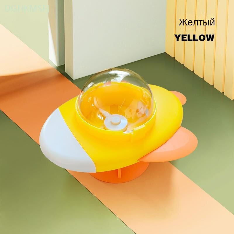 Игрушка для кошек, вращающийся шарик с утечкой корма для домашних животных во время еды и игр, развивающее устройство для утечки игрушечного корма для кошек и собак