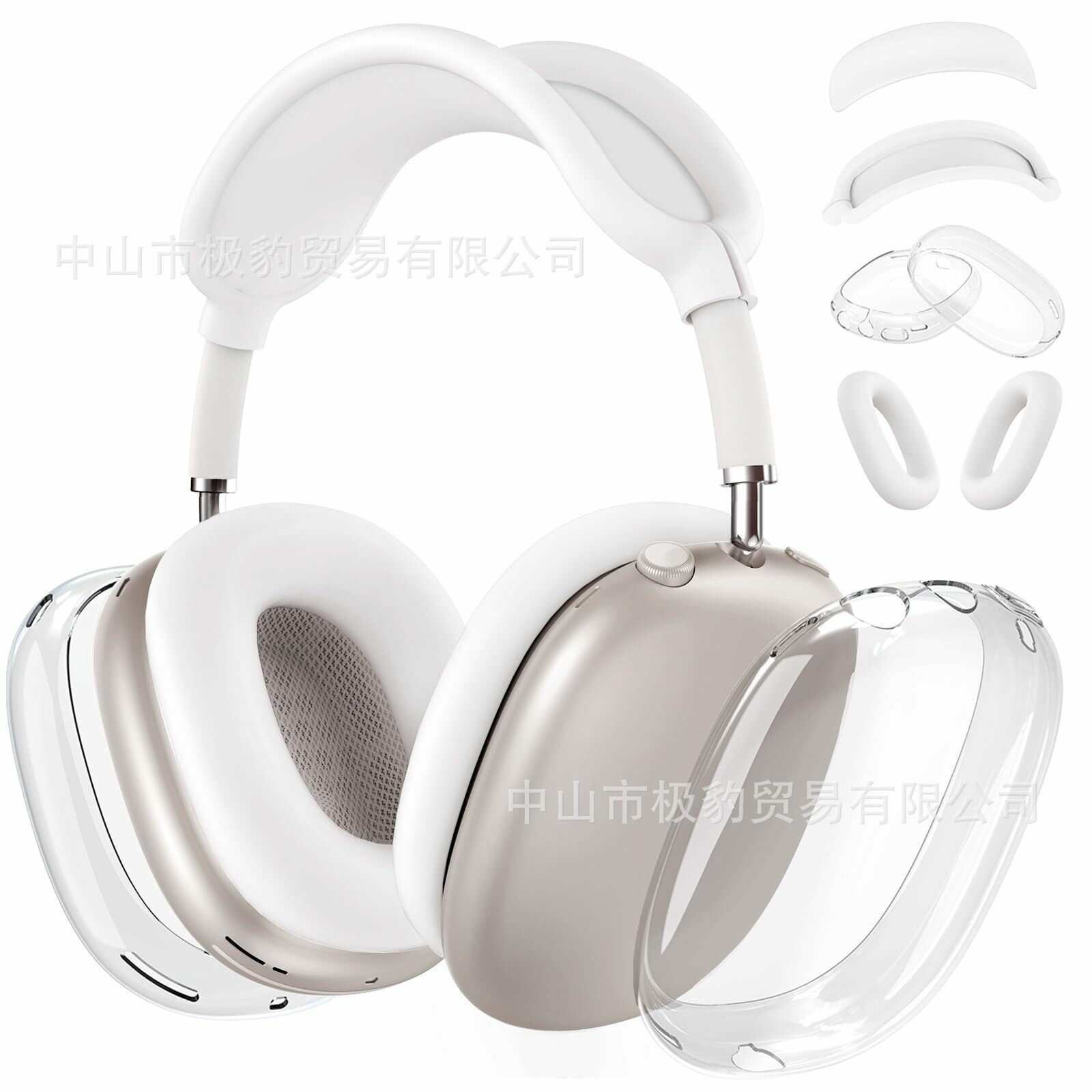 Подходит для защитного чехла AirPods Max, силиконового чехла для наушников Apple с Bluetooth, прозрачного мягкого защитного чехла из ТПУ.