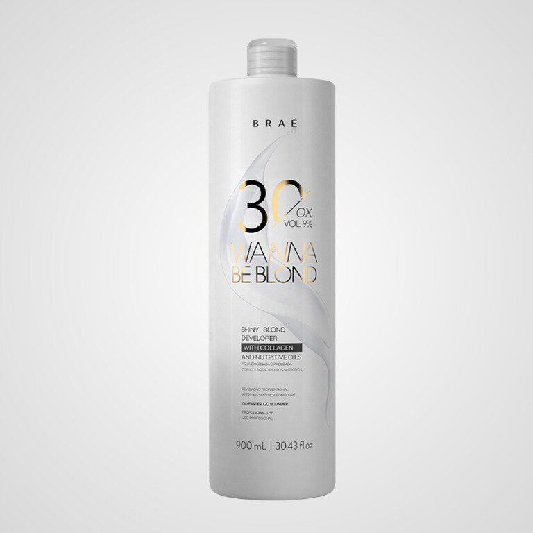 Окислитель Ox 30 Vol. 9% 900 мл BRAE Wanna Be Blond Shiny-Blond Developer Ox 30 Vol. 9% Эмульсия 900 мл