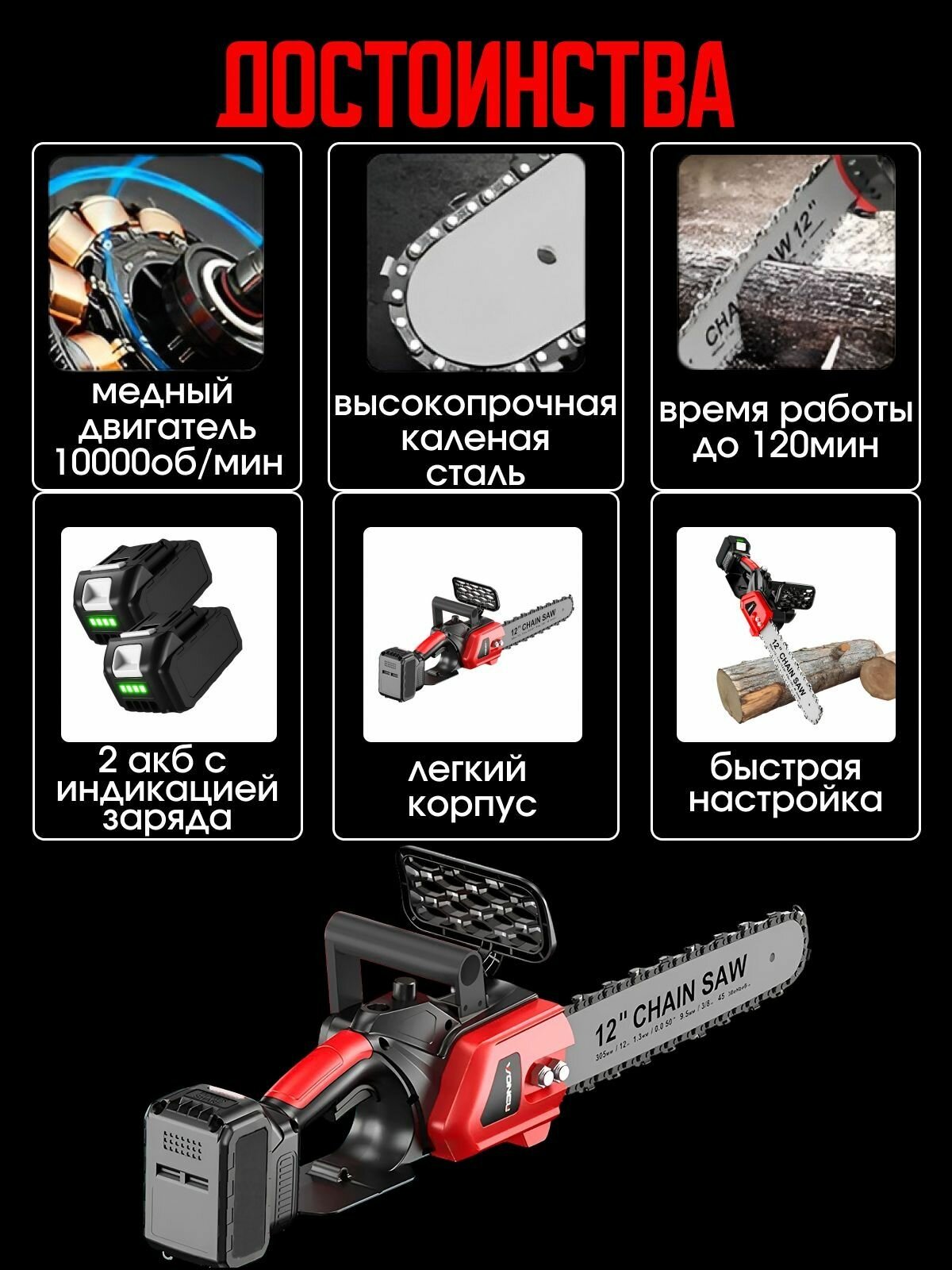 Цепная электропила — фото 1