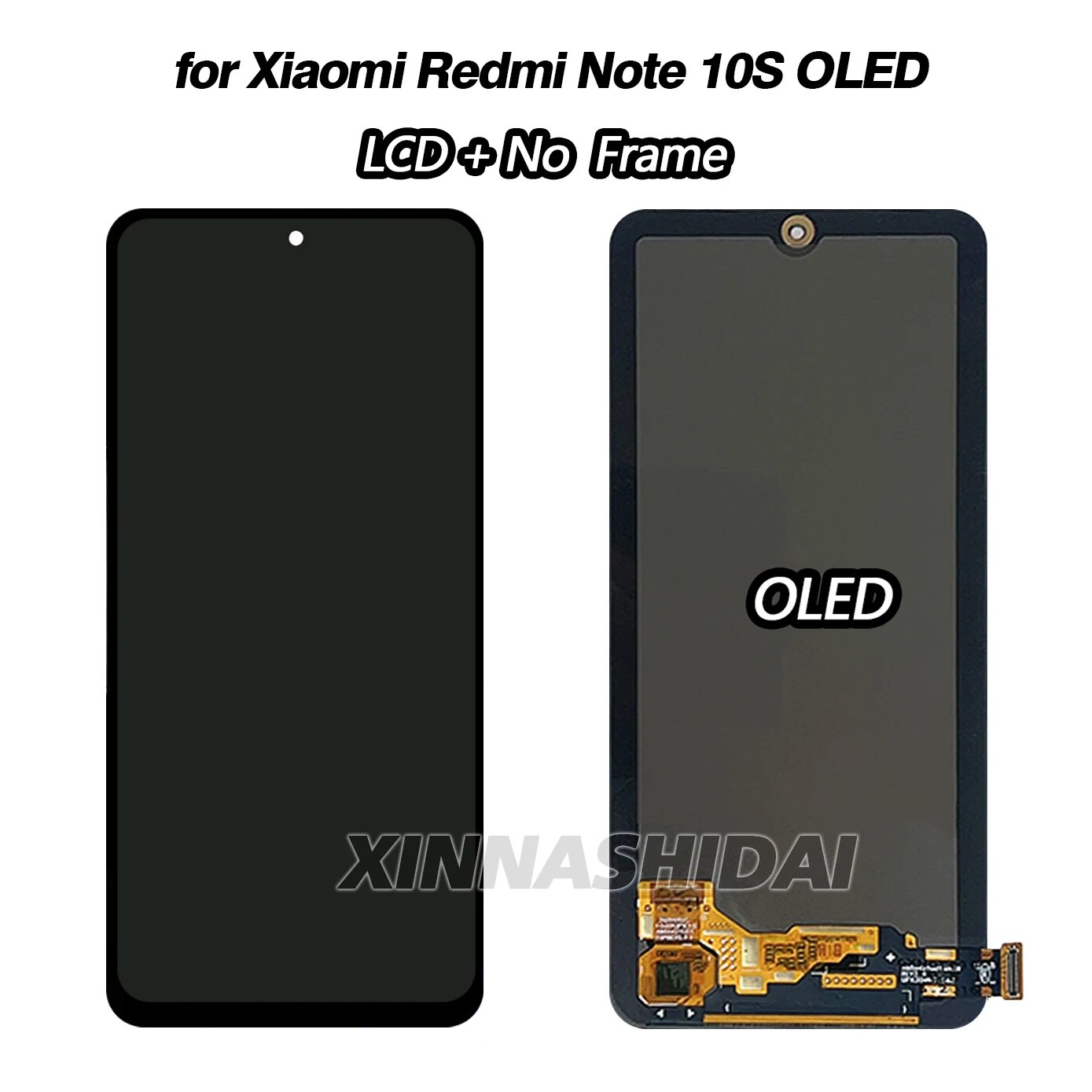 TFT/OLED-дисплей для Xiaomi Redmi Note 10S, дигитайзер ЖК-экрана для Redmi Note 10, 4G AMOLED-дисплей M2101K7AG, запасная часть OLED NO Frame
