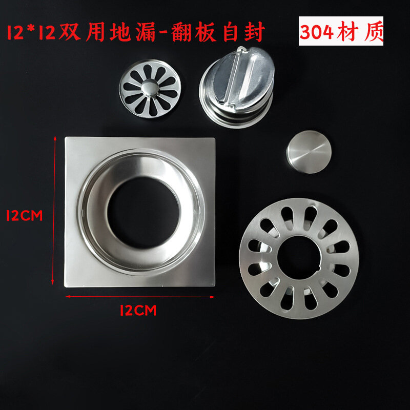 304 Нержавеющая сталь напольный слив утолщенный для ванной комнаты, антизапах, для балкона, стиральной машины, большой слив, инженерный оптовый слив