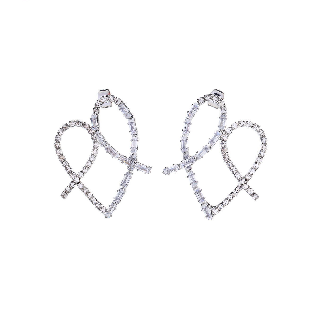 Серьги пусеты Moon Paris, кристалл