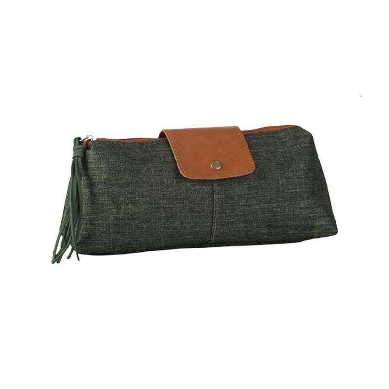 Складной водонепроницаемый пенал для косметики, Армейский Зеленый