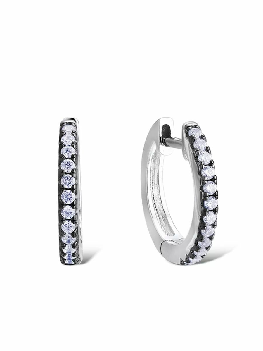 Серьги конго, серебро, 925 проба
