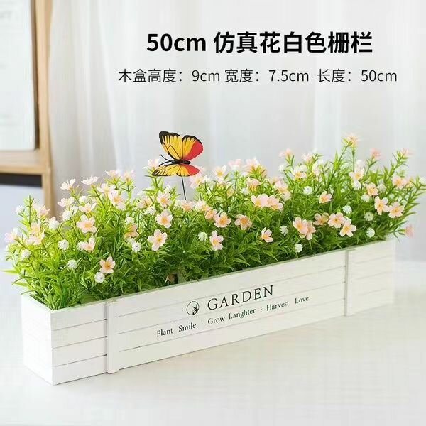 Искусственная прыгающая орхидея и хризантема в деревянной коробке, искусственное растение в горшке, декоративный цветок, украшение для гостиной, настольный декор.