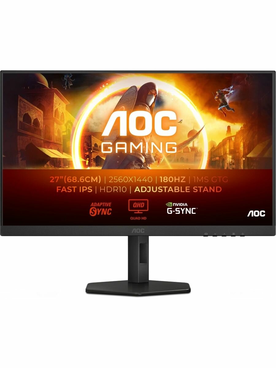 Монитор AOC "Q27G4XF", диагональ 27", IPS, 2560x1440, 180Гц, черный