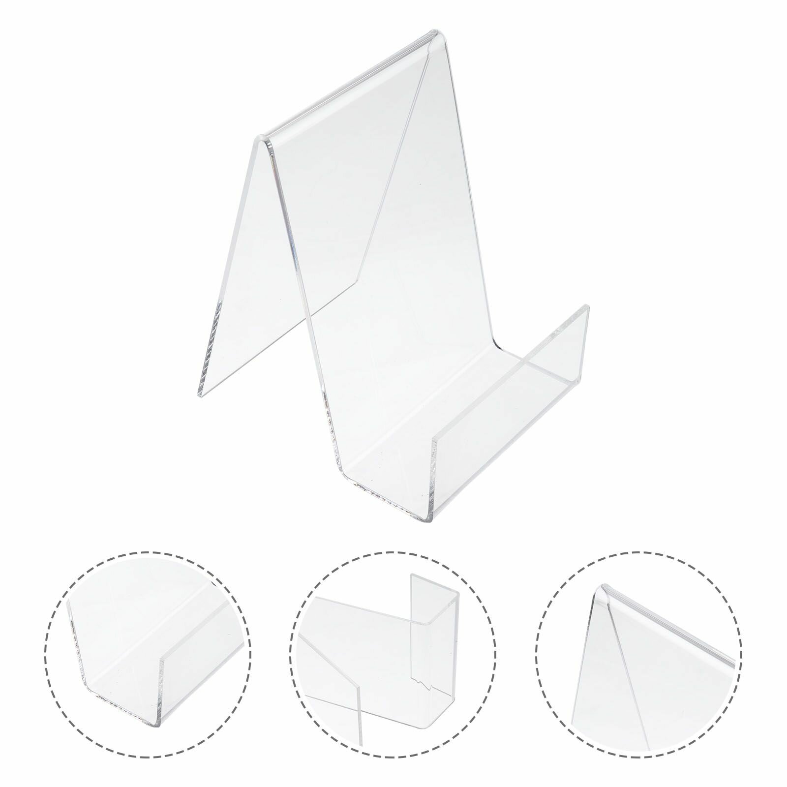 Подставка для книг из прозрачного акрила, вертикальная стойка для настольного дисплея, 2 шт