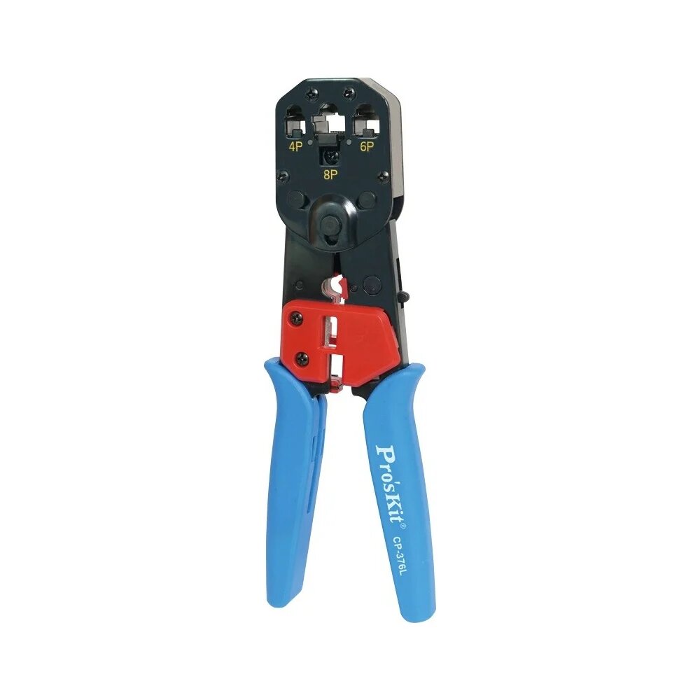 ProsKit CP-376L Клещи профессиональные для обжима витой пары модульных разъемов 8P/6P/4P С00037352