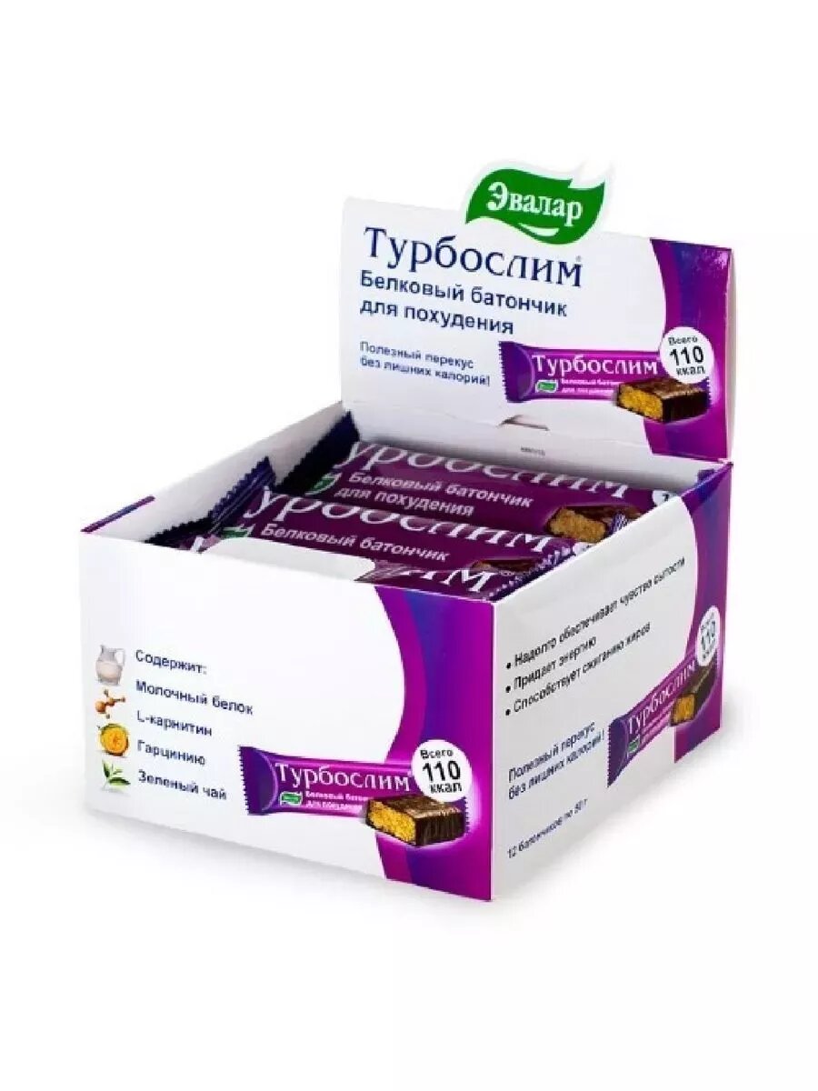 Турбослим батончик для похудения 50 гр 12 шт.-1шт.