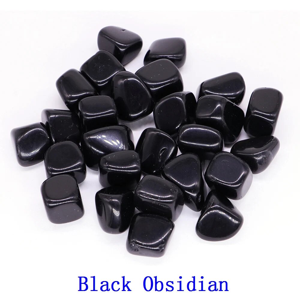 Кристалл аметист розовый кварц 50 г 1PCS, Black Obsidian