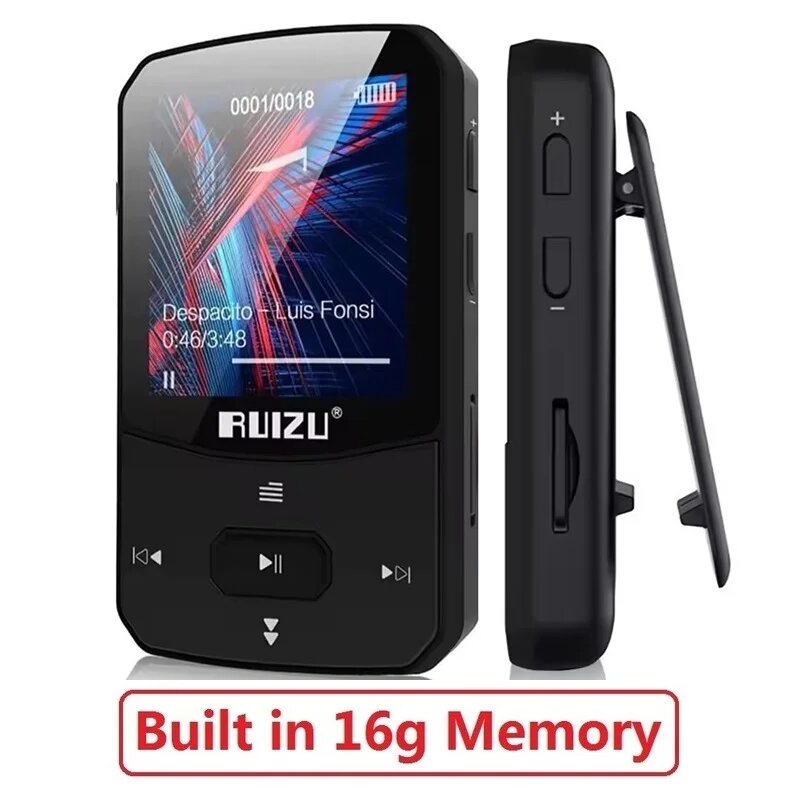 RUIZU X52 Bluetooth MP3-плеер 8Г/16Г black 16G