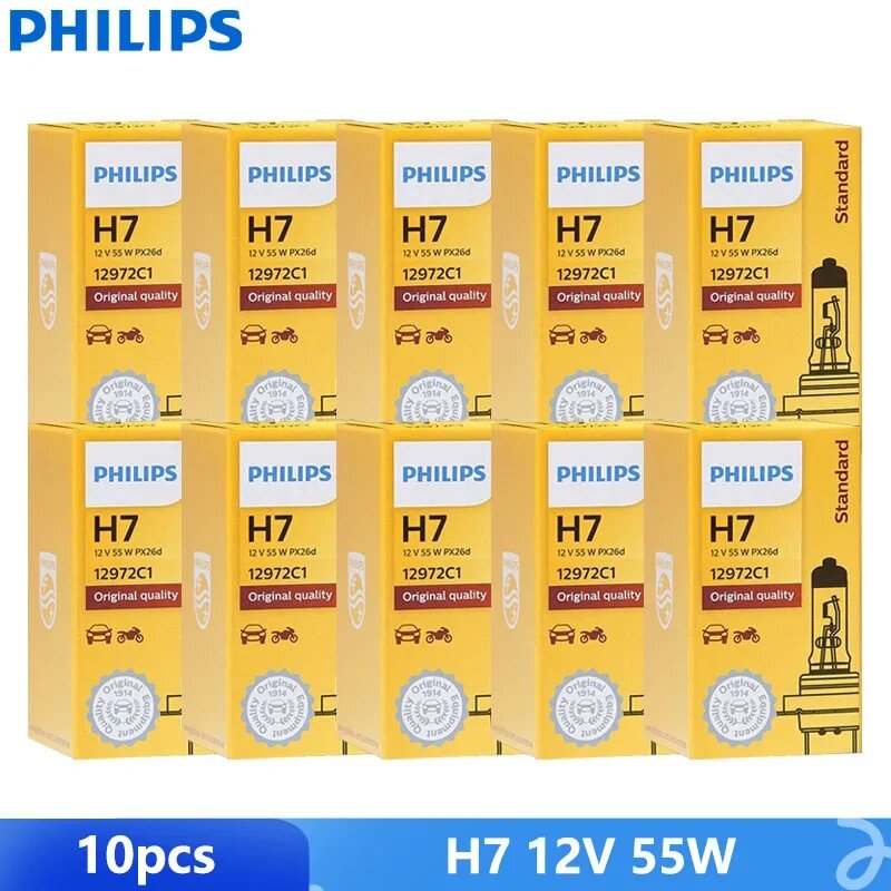 Philips H7 12V 55W, 10 шт.