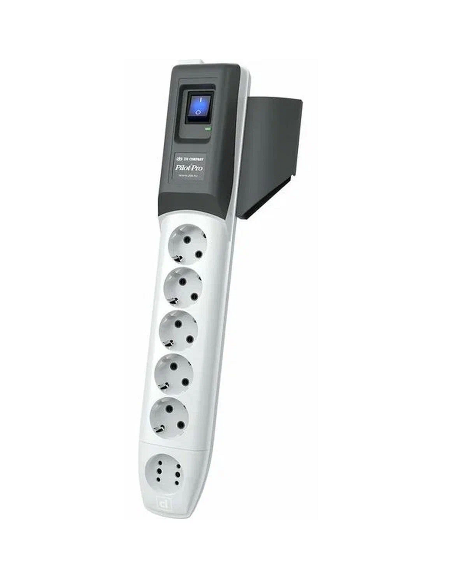 Сетевой фильтр ZIS Pilot Pro белый черный цвет 6 розеток фильтр