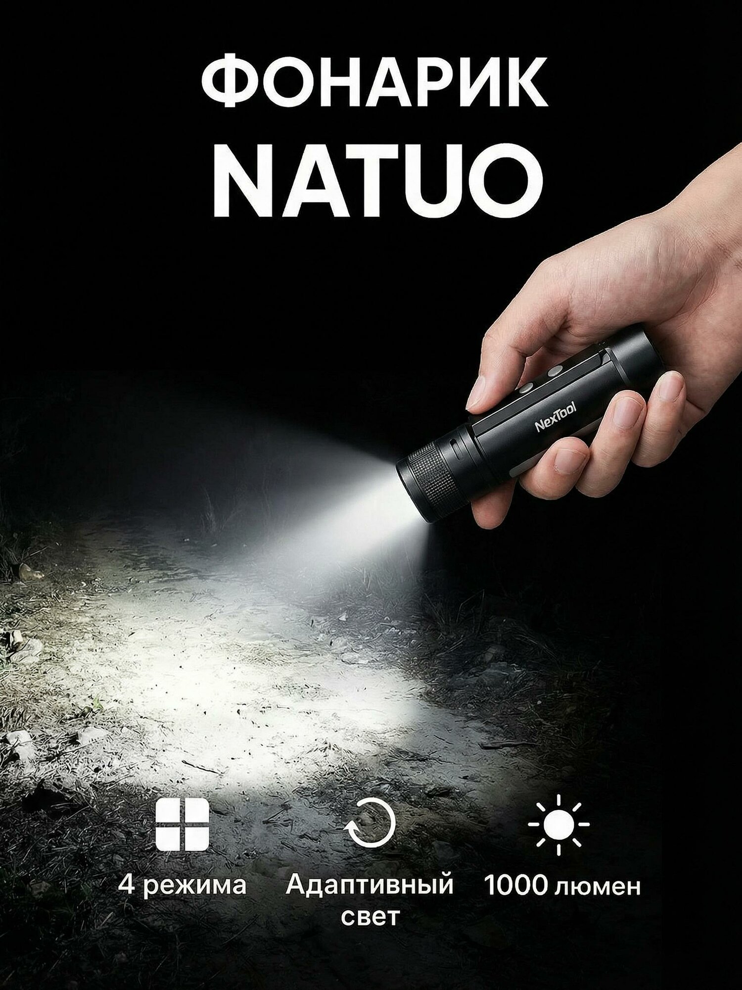Многофункциональный фонарик NexTool Natuo Outdoor 6-in-1 (Black) NE20030 CN